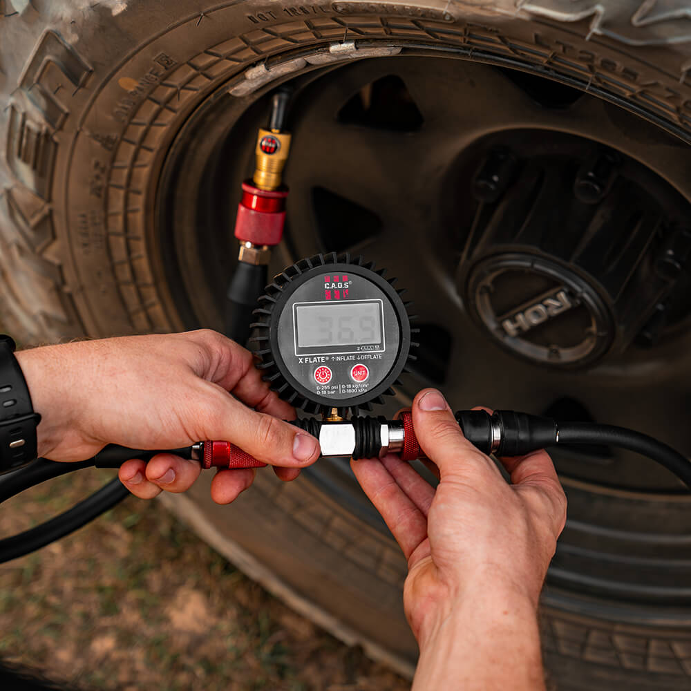 CAOS X FLATE Tyre Inflate-Deflate and Pressure Gauge – CAOS Gear